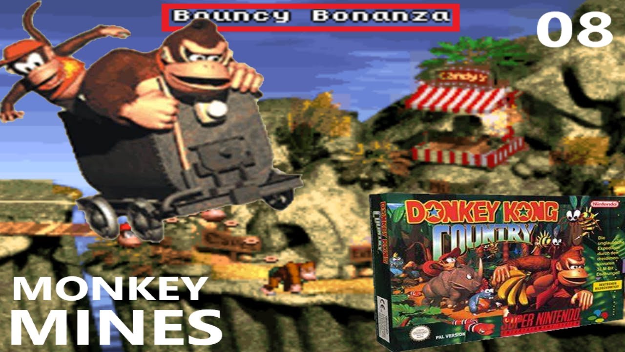 08- BOUNCY BONANZA / DONKEY KONG COUNTRY - (SNES) - YouTube