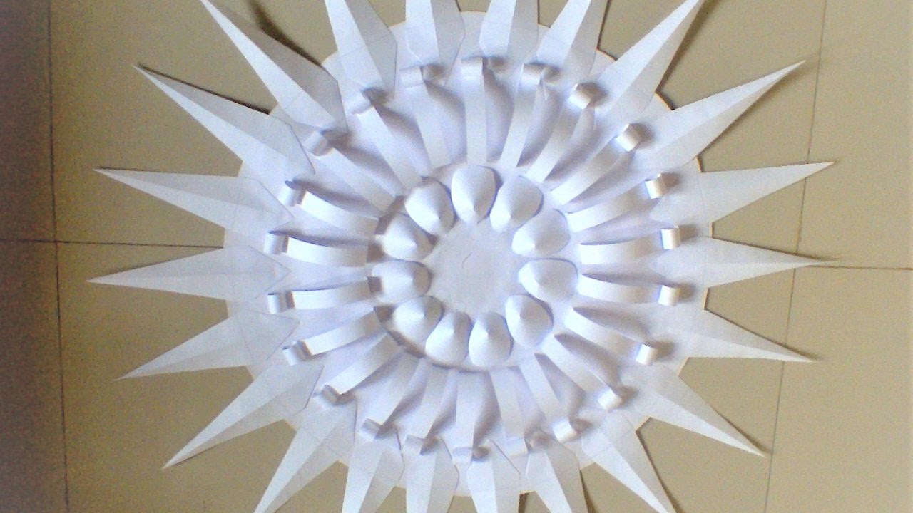 How to make gypsum ceiling disc from paper - YouTube