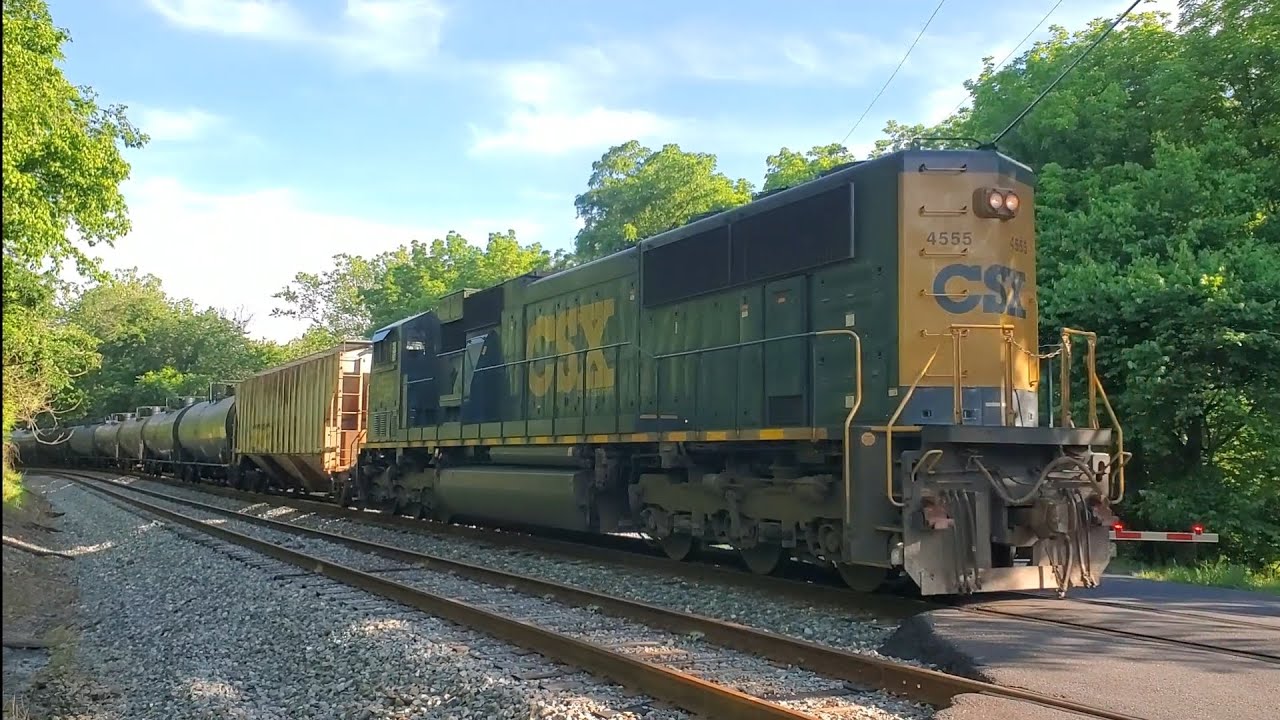 CSX b615 ethanol train @Reals Mill rd with 2 SD70 one is flared 6/1/24 ...