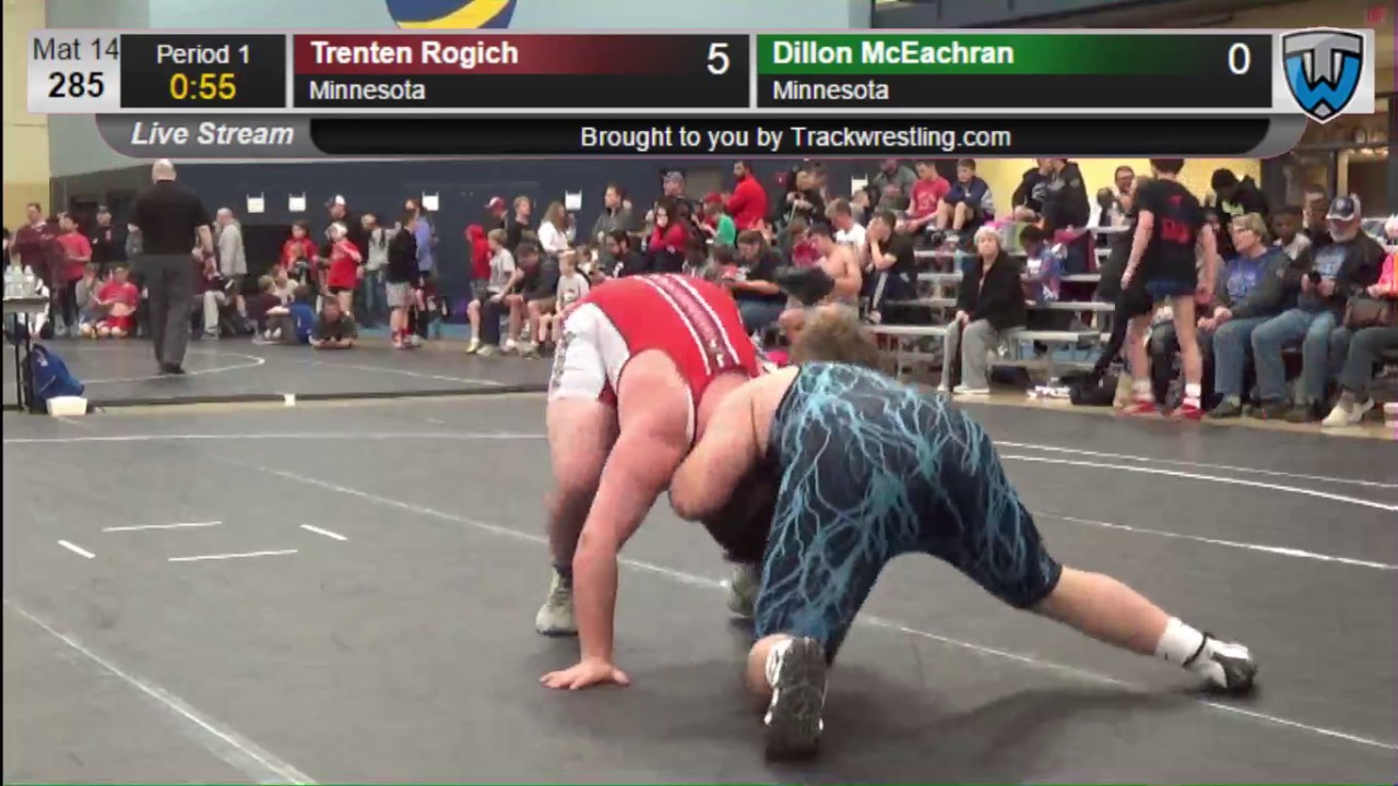 1234 Junior Men 285 Trenten Rogich Minnesota vs Dillon McEachran ...