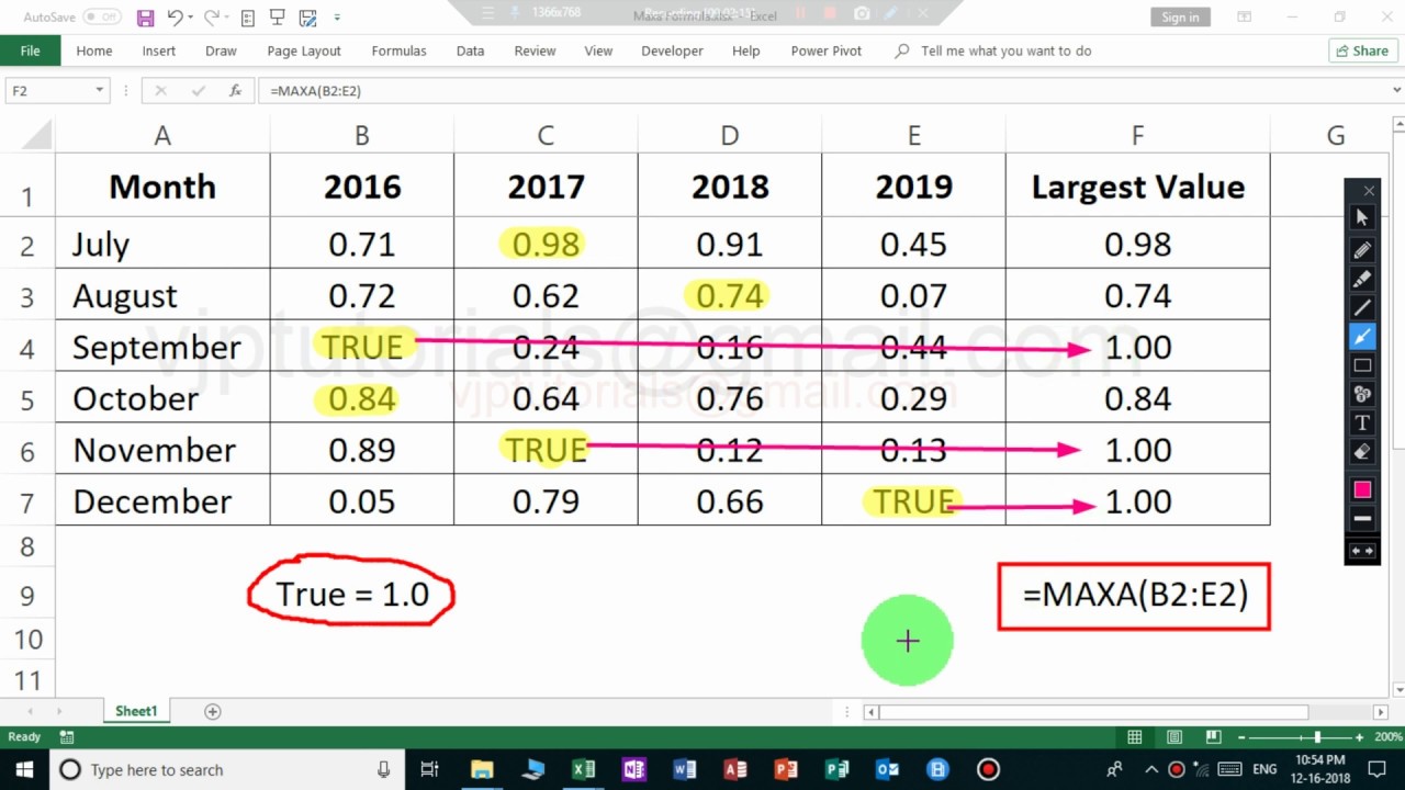 Maxa Function Example In Excel YouTube maxa-function-example-in-excel-youtube