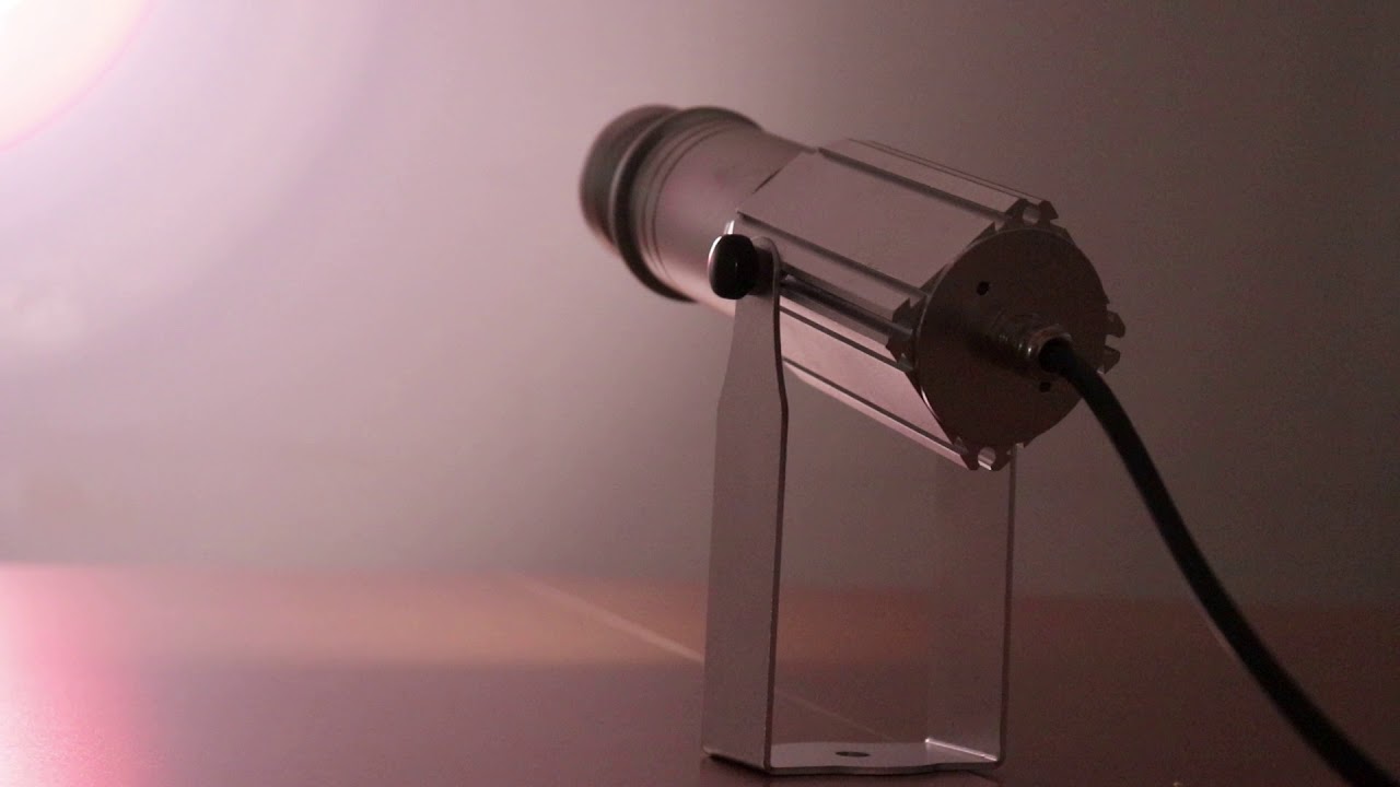 led 20w rotating logo projector light - YouTube