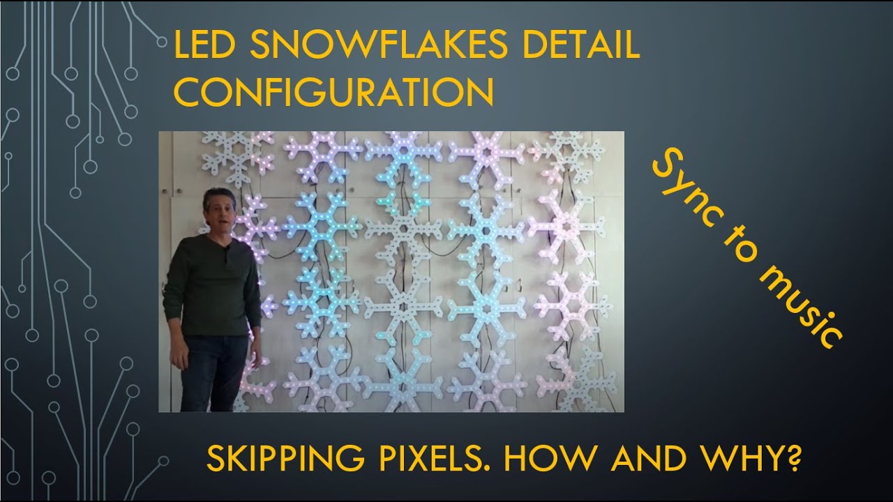 20 LED Snowflakes configuration and grouping - YouTube