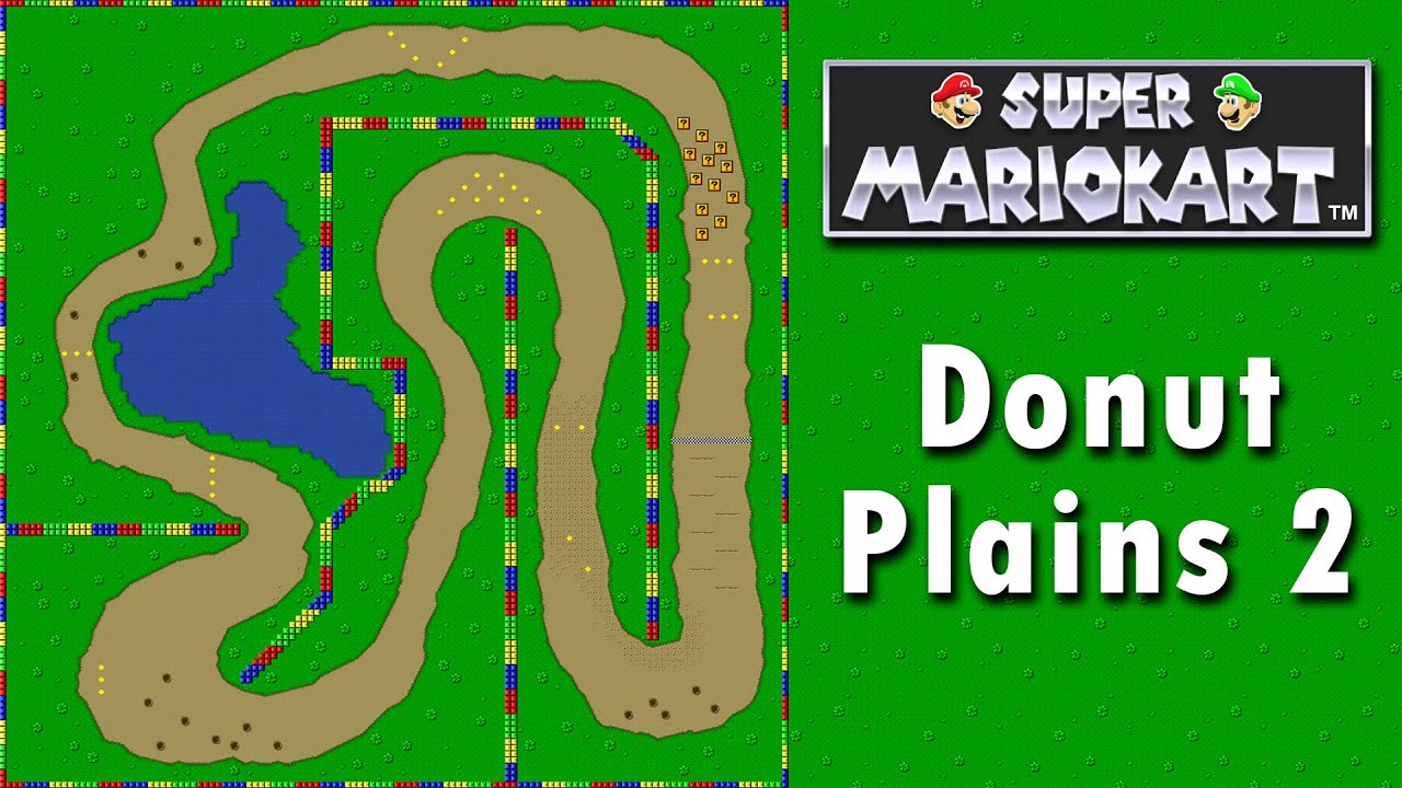 Super Mario Kart (SNES) - Donut Plains 2 - YouTube