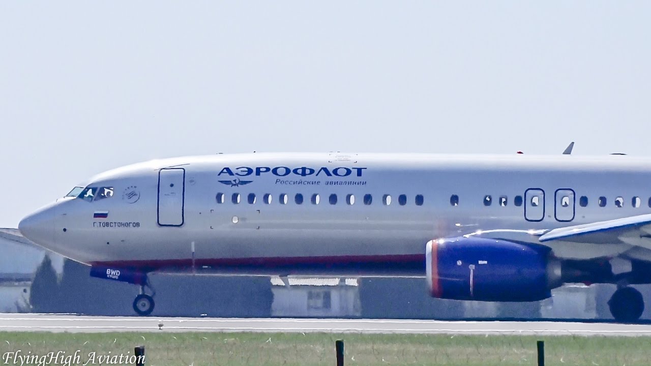 Aeroflot Boeing 737-800(WL) Powerful Close-Up Takeoff from Belgrade ...