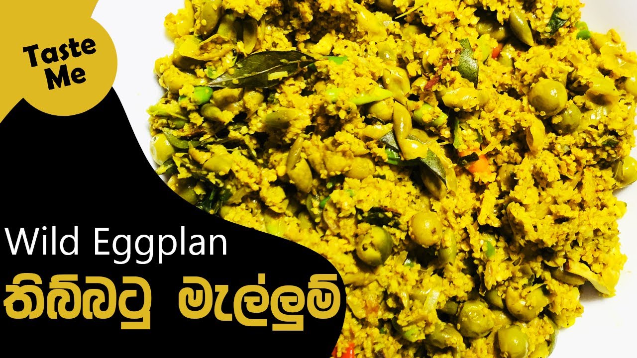 Wild Eggplant - Thibbatu Mellum - (තිබ්බටු මැල්ලුම්) - @Taste Me - YouTube