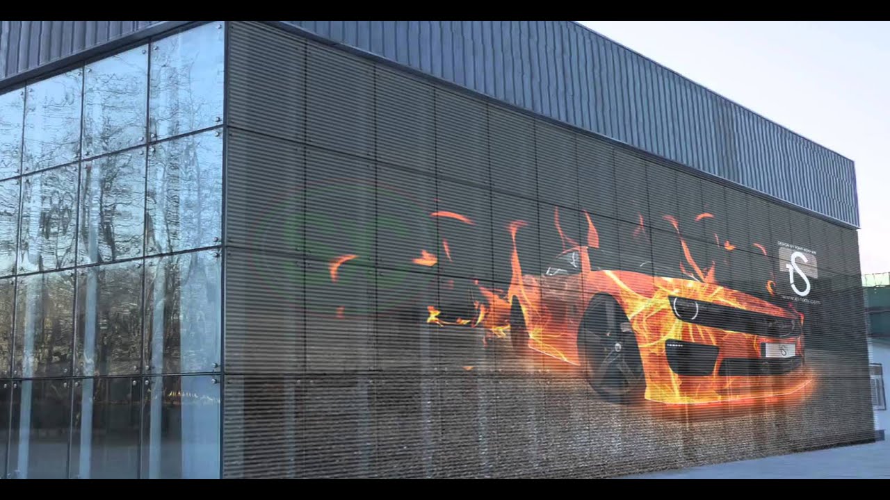 3D transparent led display digital signage - YouTube