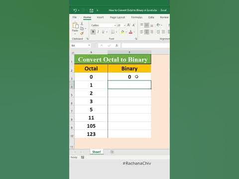 How to Convert Octal to Binary Numbers in Microsoft Excel #excel #shortvideo #shorts - YouTube