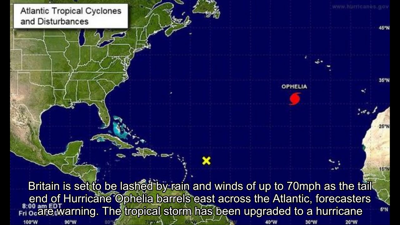 Hurricane Ophelia - track live: Latest images show where the tropical ...