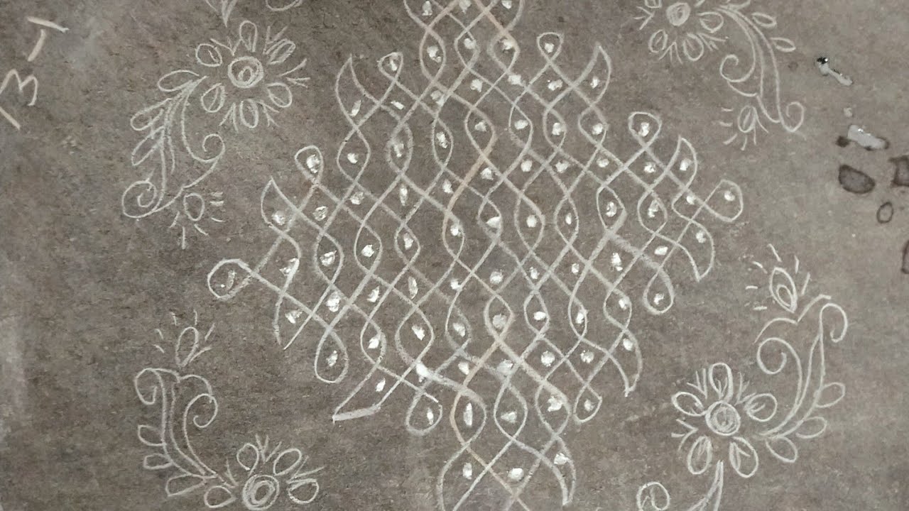 13-1 dots easy beautiful rangoli simple side borders( Pongal festival ...