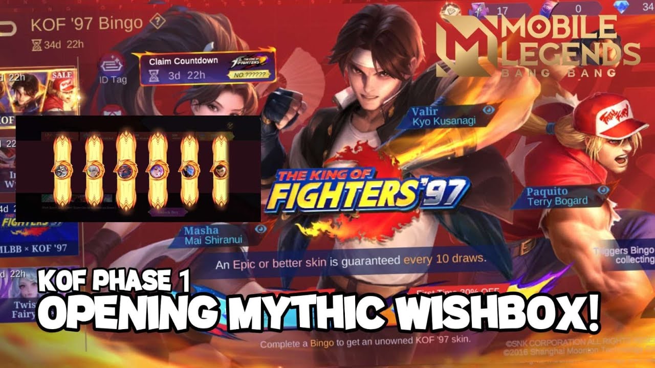 OPENING MYTHIC WISHBOX! EVENT KOF PHASE 1 DRAWS! - MLBB - YouTube