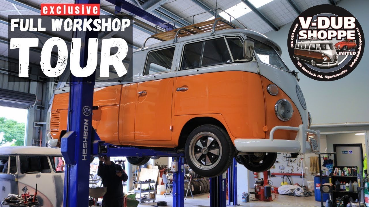 V Dub Shoppe NZ's Premier VW Workshop Shed Tour with Kombis, VW Beetles ...