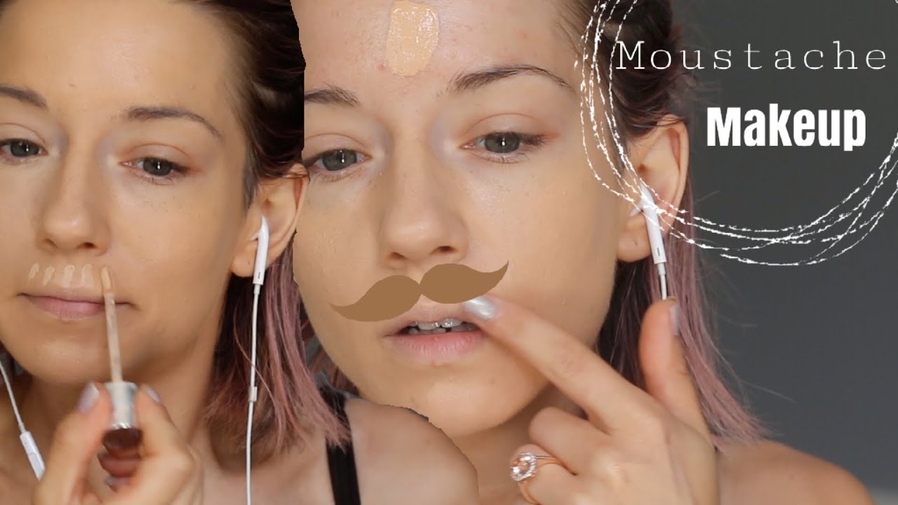 MOUSTACHE MAKEUP - YouTube