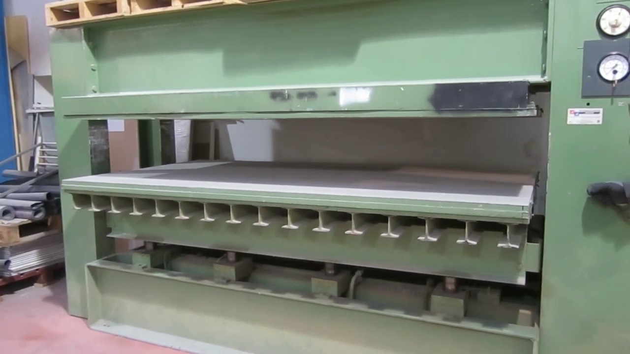 Lot 10 Interwood 120Ton Single Daylight Cold Press - YouTube