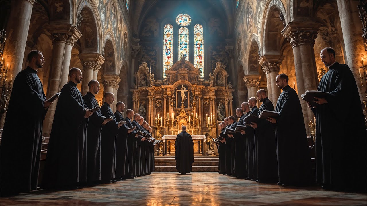 Gregorian Chants | Benedictine Monks Chanting in a Catholic Monastery ...