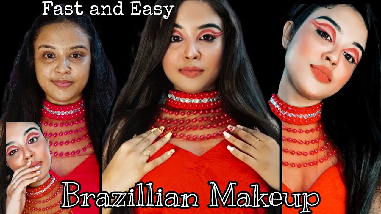 Brazilian Makeup tutorial, within 10 minutes 🍷🔥 #makeup #motivation # ...
