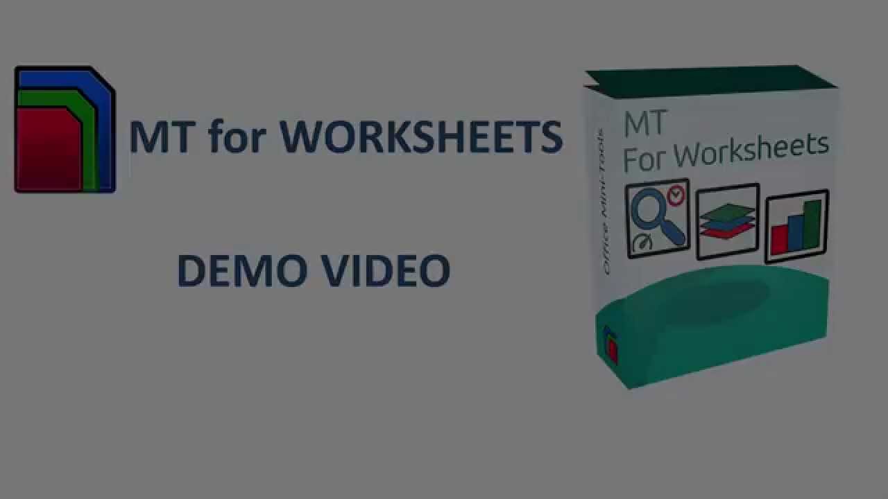 MT for Worksheets Excel Add-in - YouTube