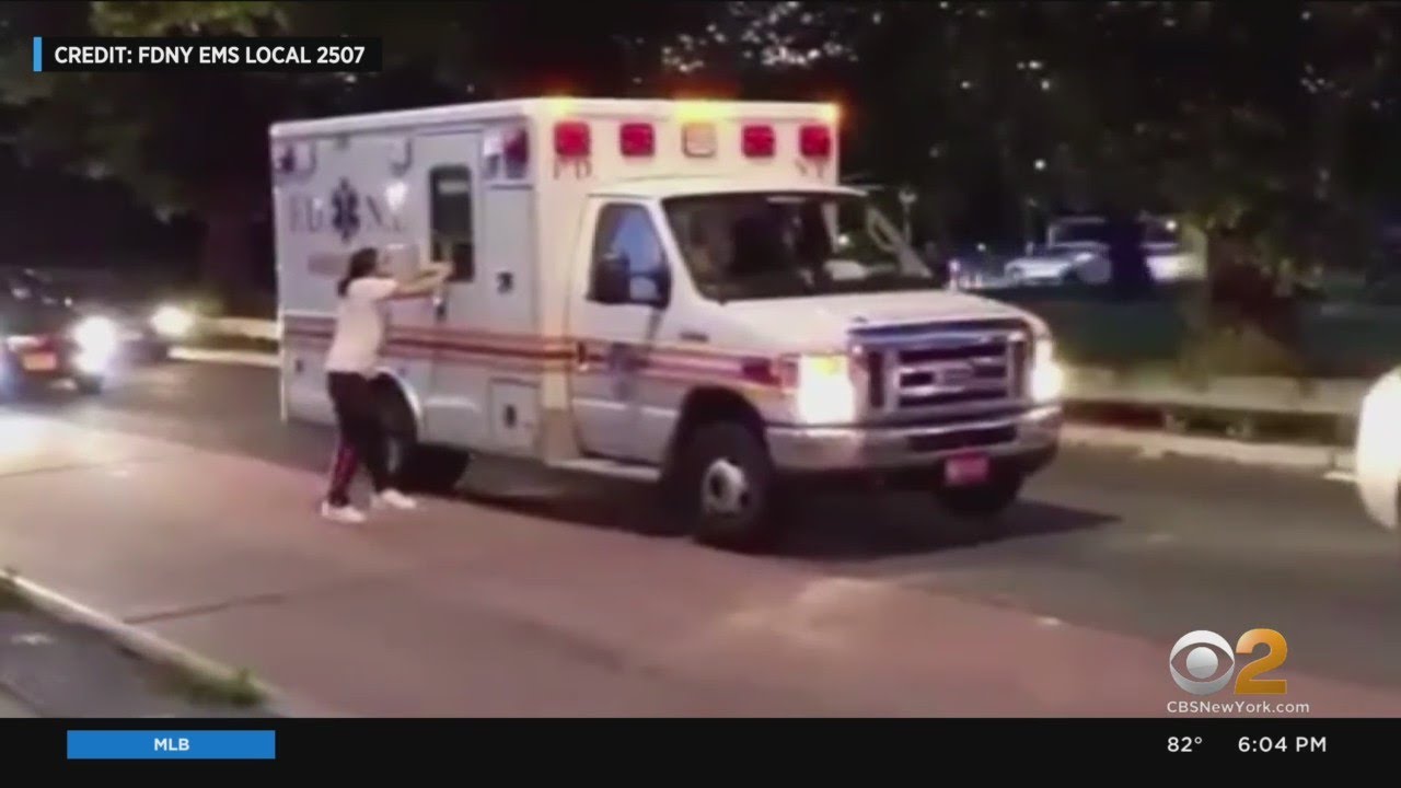 Video Shows Patient Attacking EMTs In Ambulance In The Bronx - YouTube