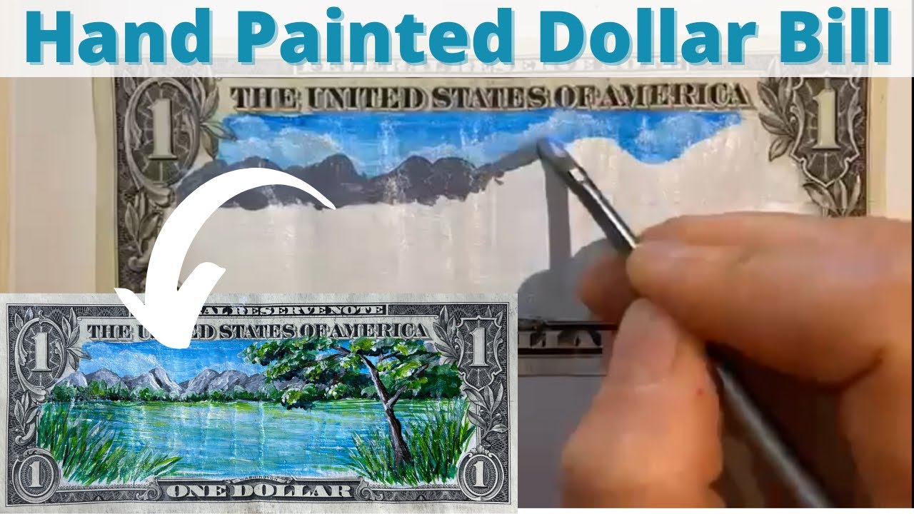 Tree by Lake by Lucia Crippa on Real Dollar Bill - YouTube
