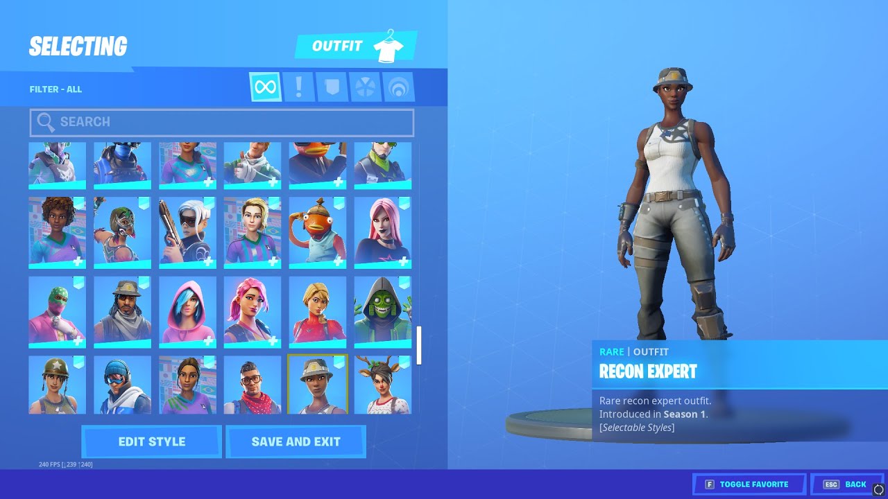 My Fortnite Locker Tour Season 1 Through 12 Locker Showcase Youtube