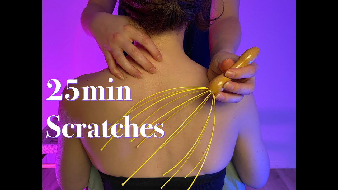 ASMR Tingles Nape of the Neck Scratching, Back Scratches Massage, Hair Play Real Person (No ...