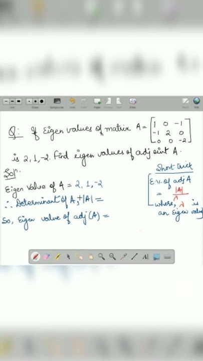 Shortcut to find eigen values of Adjoint of matrix #gate2023 #civil #shorts #matrices # ...