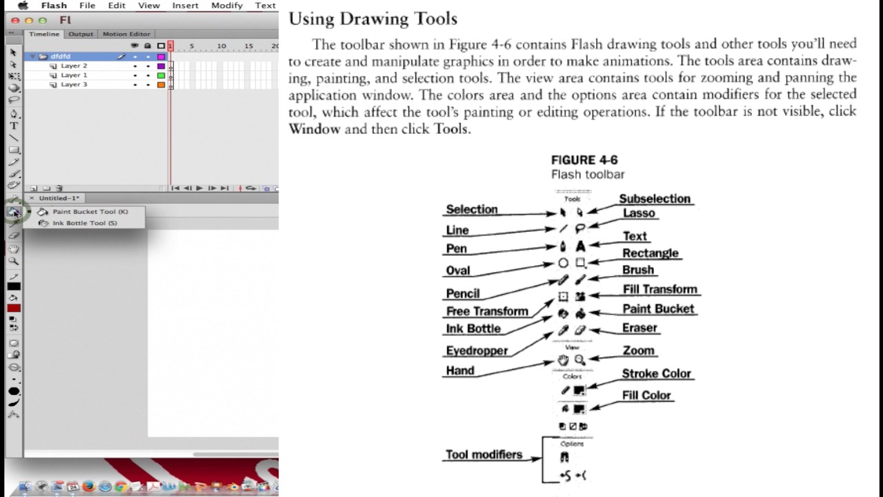 Adobe Flash: Tools (MiniLessonMovie Part 3) - YouTube