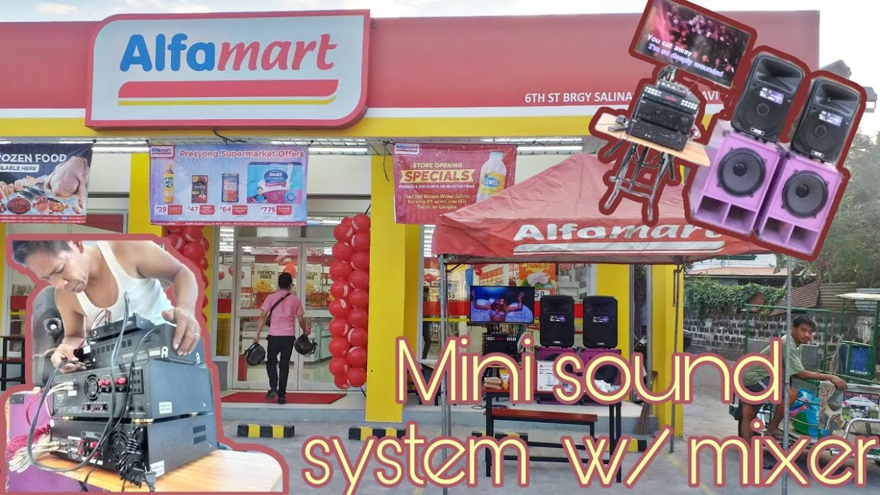 Simpleng set-up ng mini sound system w/ mixer - YouTube