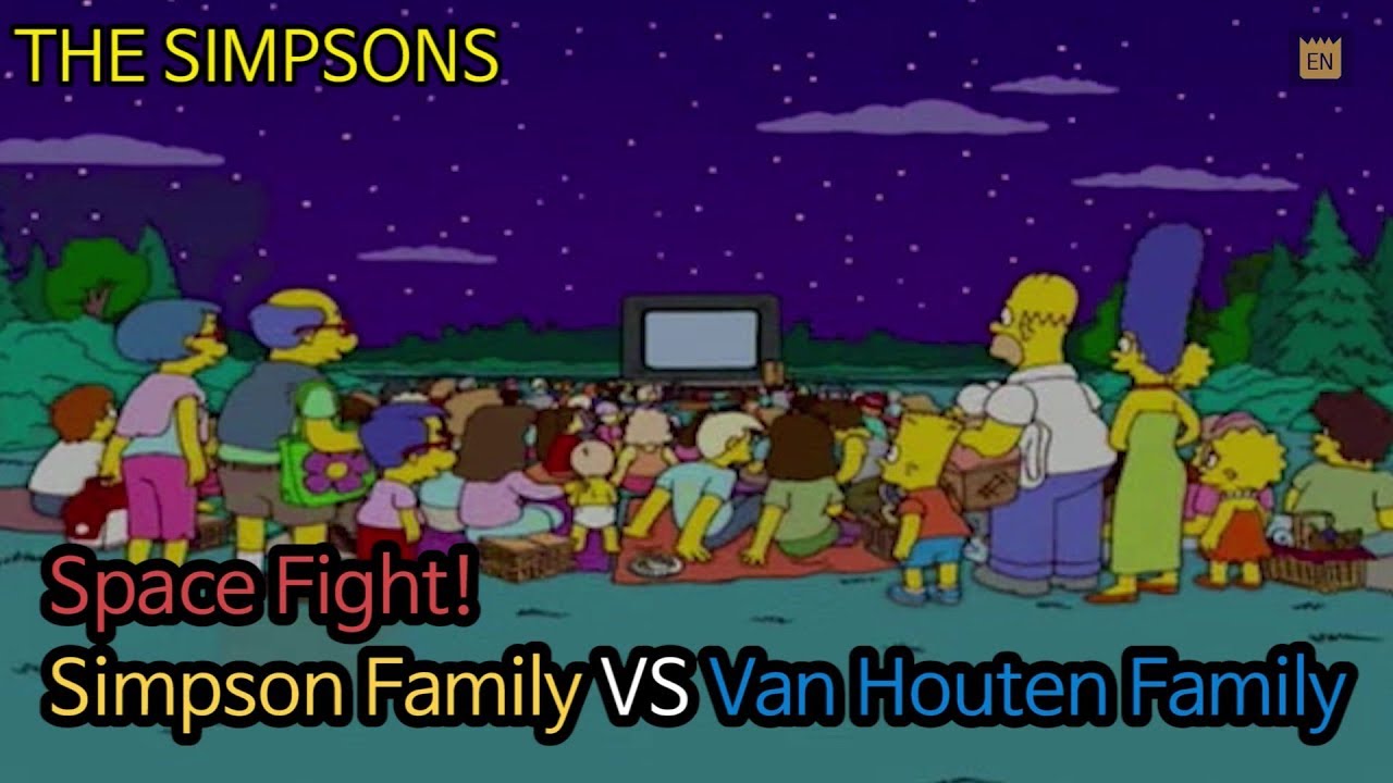 Space Fight! Simpson Family VS Van Houten Family - YouTube