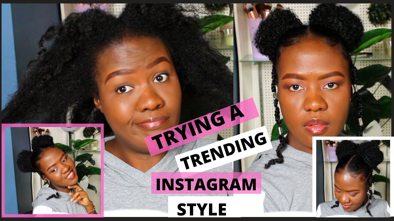 I TRIED THIS EASY DOUBLE SPACE BUNS||| - YouTube