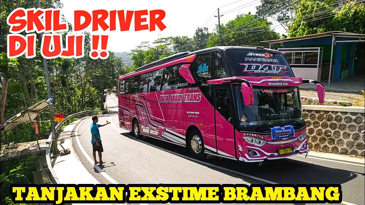 NEKAT!!skil driver bus pariwisata di uji di tanjakan ini - YouTube