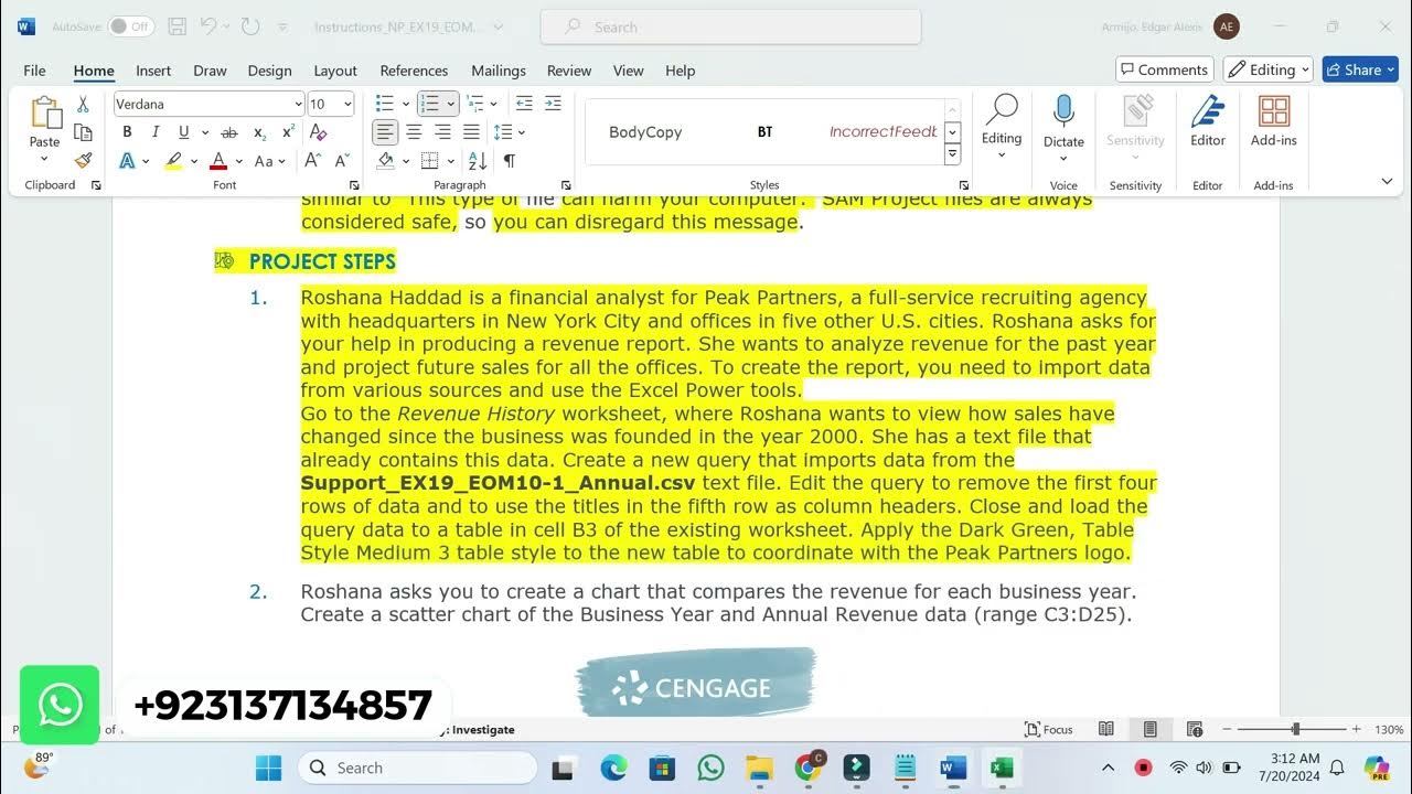 New Perspectives Excel 2019 | Module 10: End of Module Project 1 | Peak Partners | NP_EX19_EOM10 ...