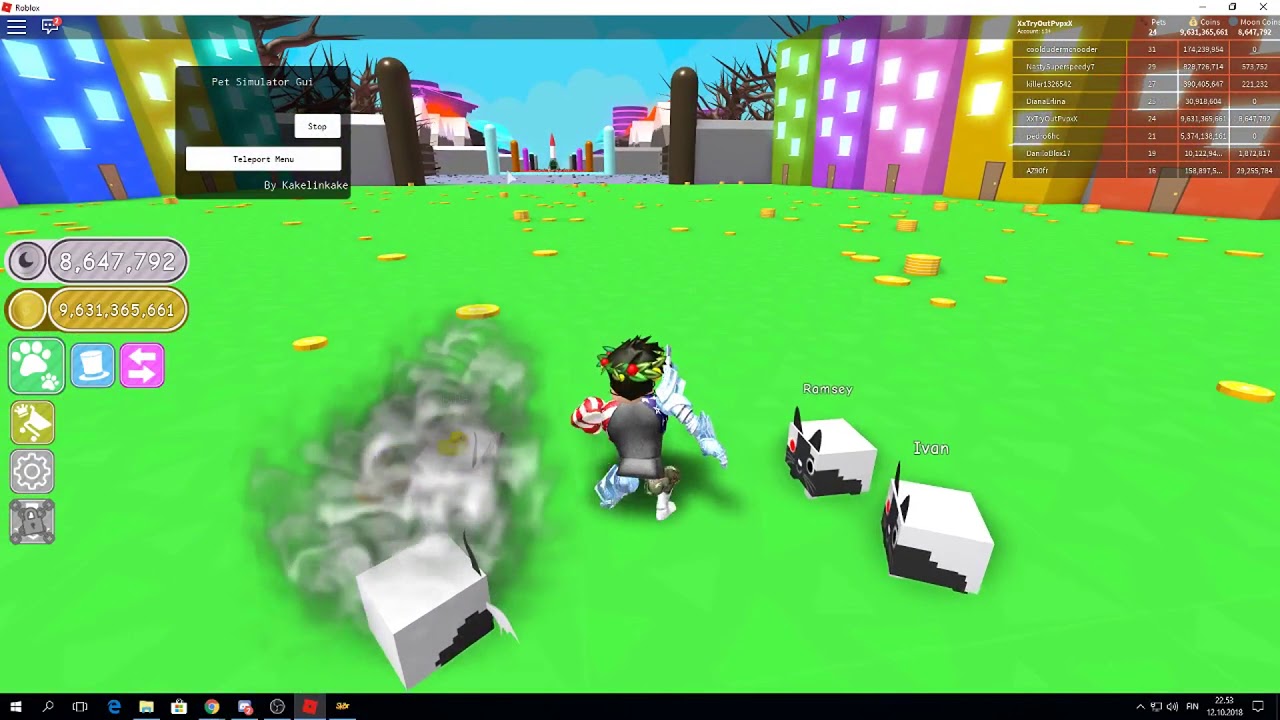 Pet simulator gui. Made by me - YouTube