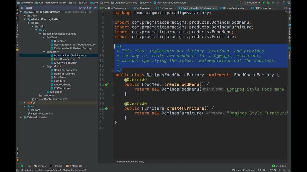 Creational Design Patterns The Abstract Factory Pattern Part IV - YouTube