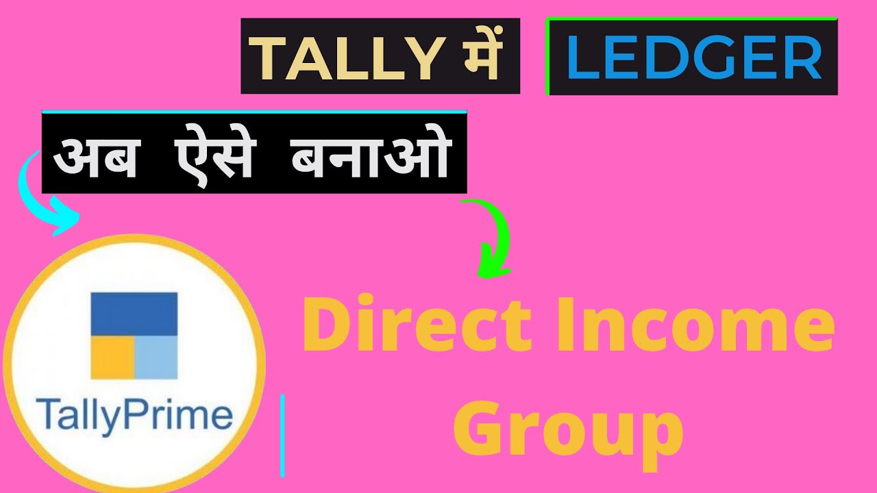 How To Create Direct income account in tally - YouTube