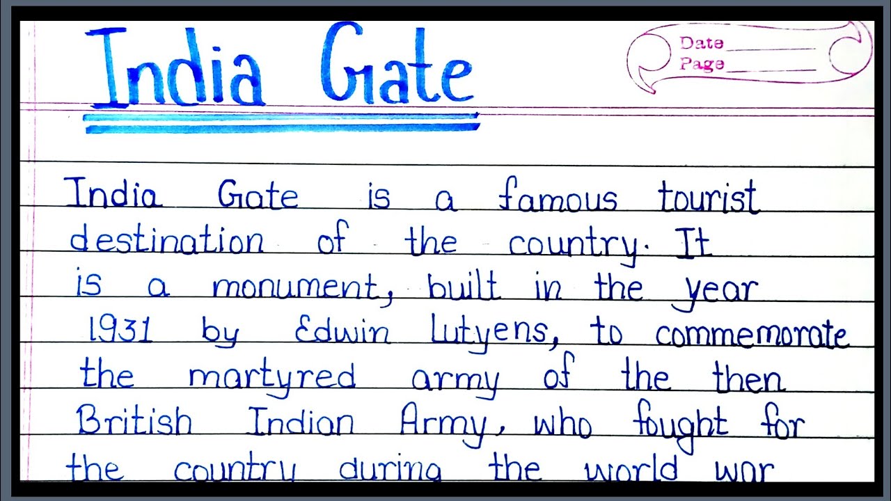 Essay on India Gate || 10 lines on India Gate || Speech on India Gate ...