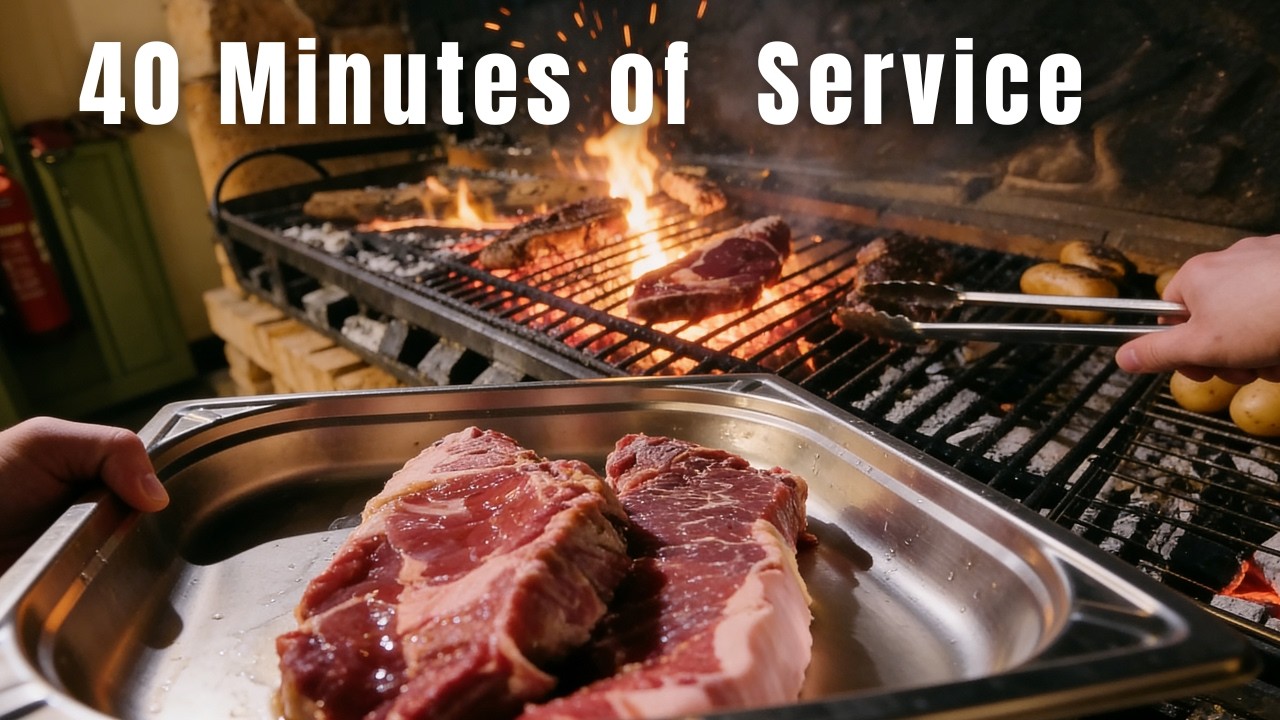POV: French Grill Chef Cooking Steak Over Open Fire 🔥 | Real Restaurant ...