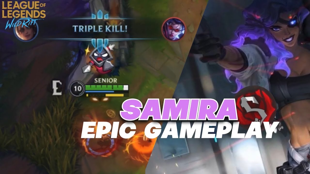 LOL WILD RIFT : SAMIRA INSANE LIFESTEAL AND DAMAGE - MID GAMEPLAY ...