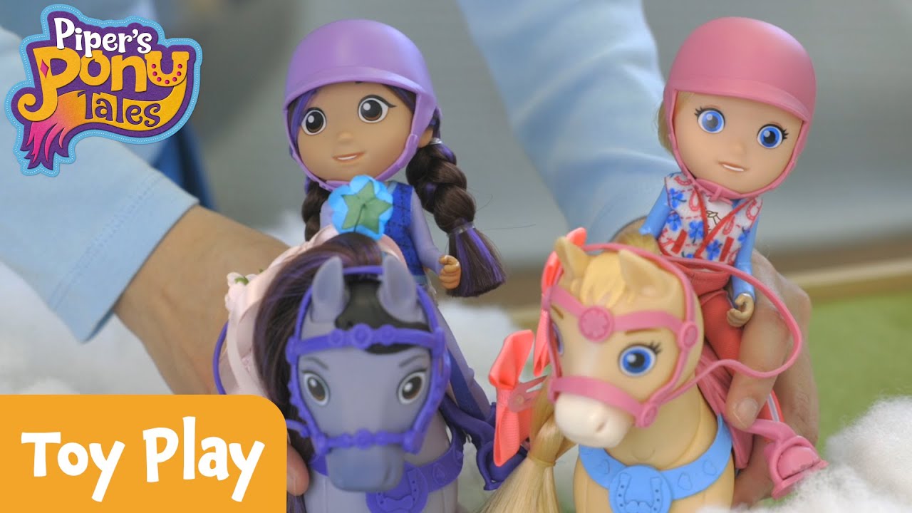 Pony Ice Skating Party | Piper's Pony Tales Toy Play - YouTube
