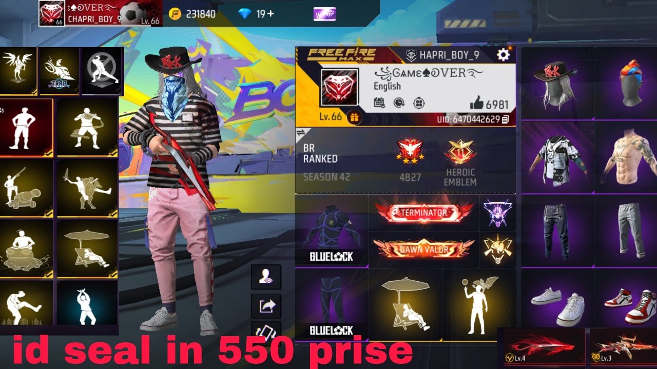 free fire id seal. || ff id seal - YouTube