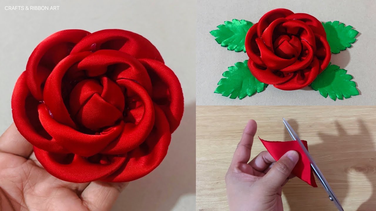 DIY: How to make an adorable fabric rose flower in just 8 minutes ...