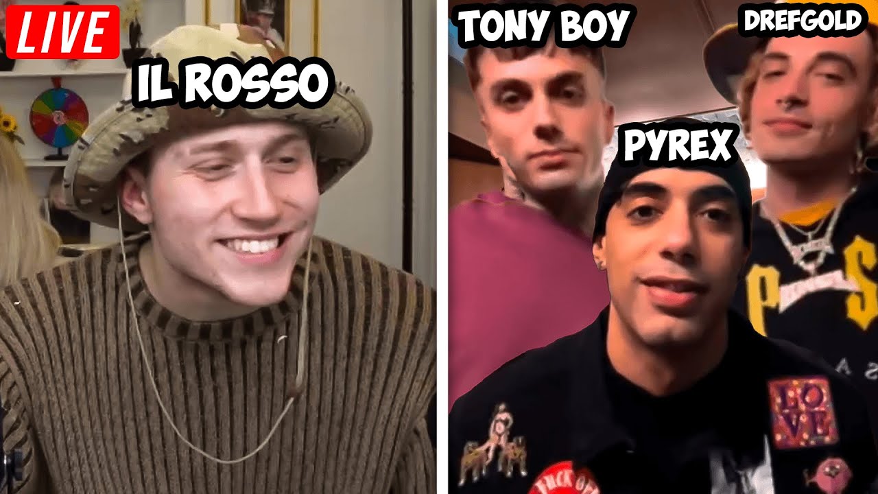 Pyrex,Tony Boy & Drefgold Ospiti Dal Rosso & Valentina Clerici! - YouTube