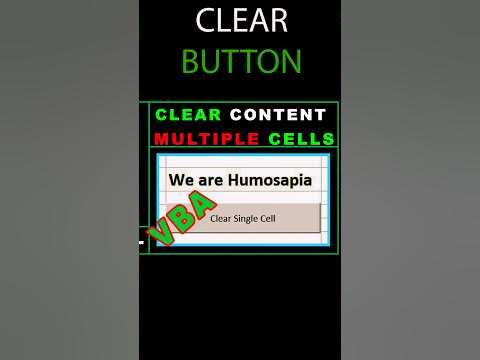 How to Clear Cells in Excel with Button | Microsoft Office - YouTube