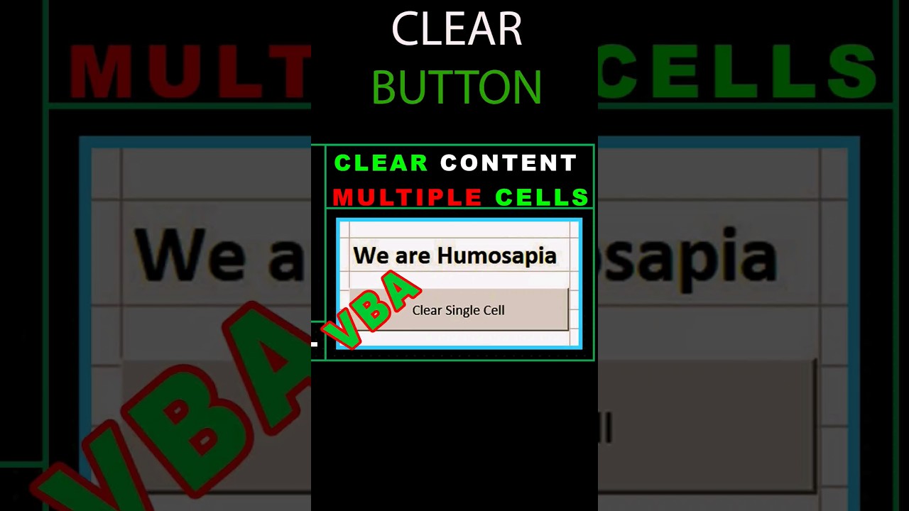 How To Clear Cells In Excel With Button Microsoft Office YouTube How To Clear Cells In Excel With Button Microsoft Office YouTube