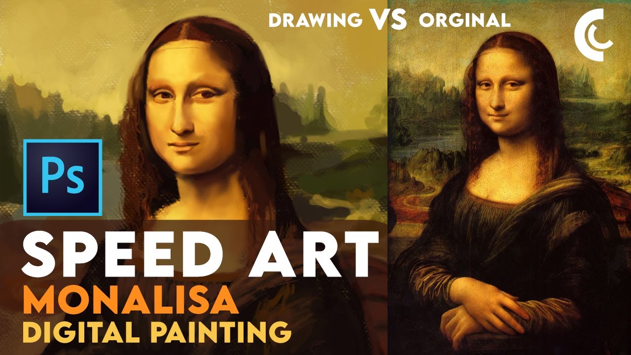Digital Painting Mona Lisa l Speed Art l Photoshop - YouTube