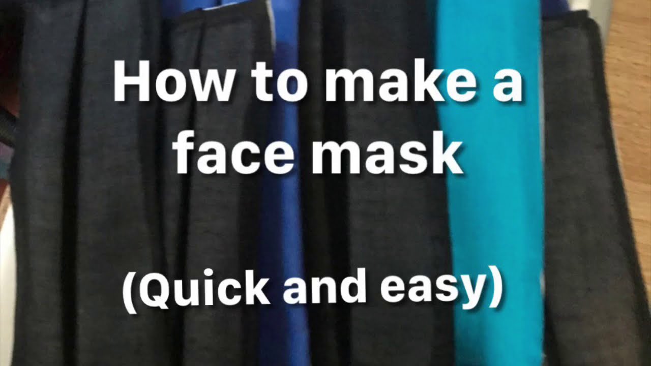 How make a face mask (quick and easy) - YouTube