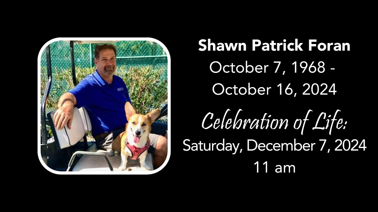 12/7/24 @11:00am—Celebration of Life: Shawn Patrick Foran - YouTube