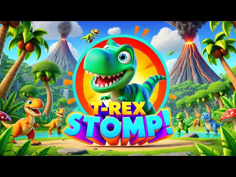 T-Rex Stomp! | Fun Dinosaur Dance Song for Kids | Stomp, Roar & Chomp!