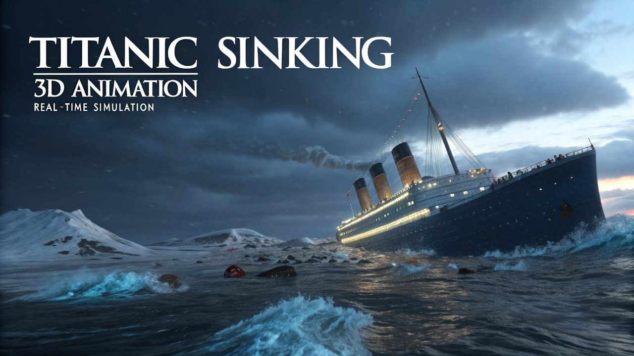 Titanic Sinking – Real-Time 3D Animation 🚢🌊 - YouTube