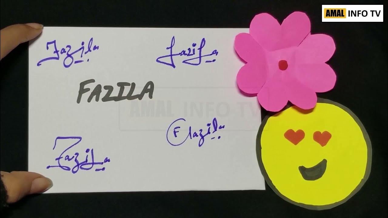 Fazila Name Signature - Handwritten Signature Style for Fazila Name ...